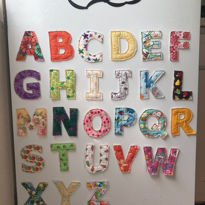 Magnetic Fabric Alphabet Letters Fabric and Fun With ABC Magnets - Etsy
