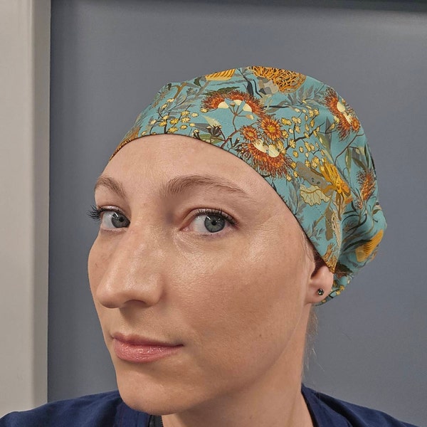 Scrub Cap - Australian Native Plants - Scrub Hat - Floral Scrub Caps ...