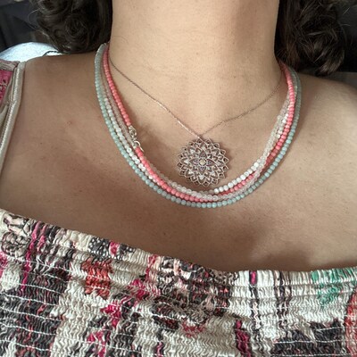 Intaglio Glass Ancient Greek Cross Necklace, Silver Glass Carved Cross ...