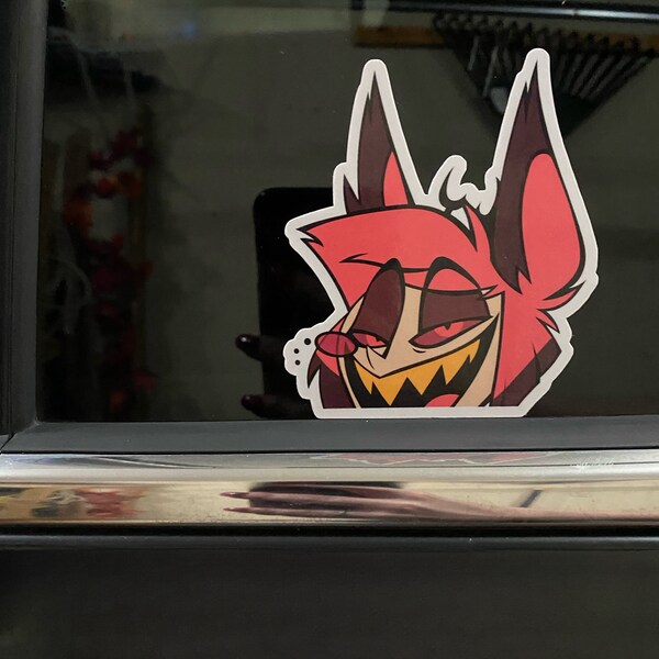 Alastor Car Window Peeker Sticker Hazbin Hotel Peeper Window Decal ...