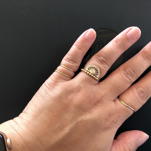 SALE 14k 10k Solid Gold Ladies Thumb Ring - Gold Band Rings - Gold ...