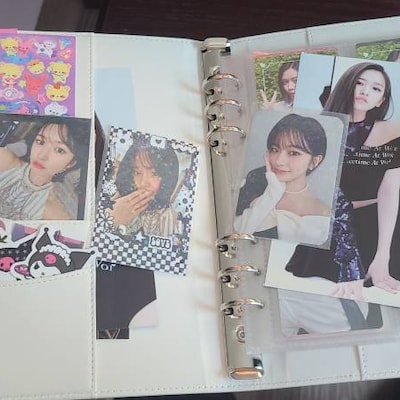 Kpop Binder Filler for Photocards Red Hearts Stars Double-sided digital ...
