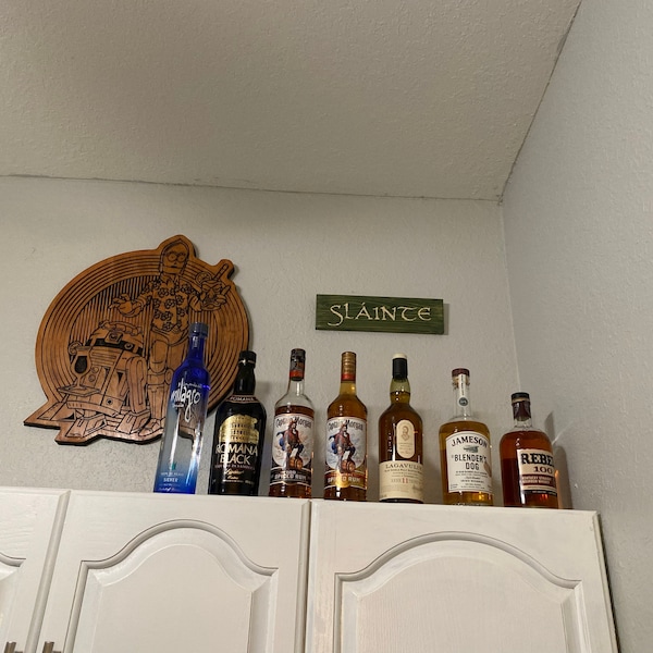 Slainte Hand Carved Reclaimed Wood Sign Irish Pub Gaelic Cheers - Etsy