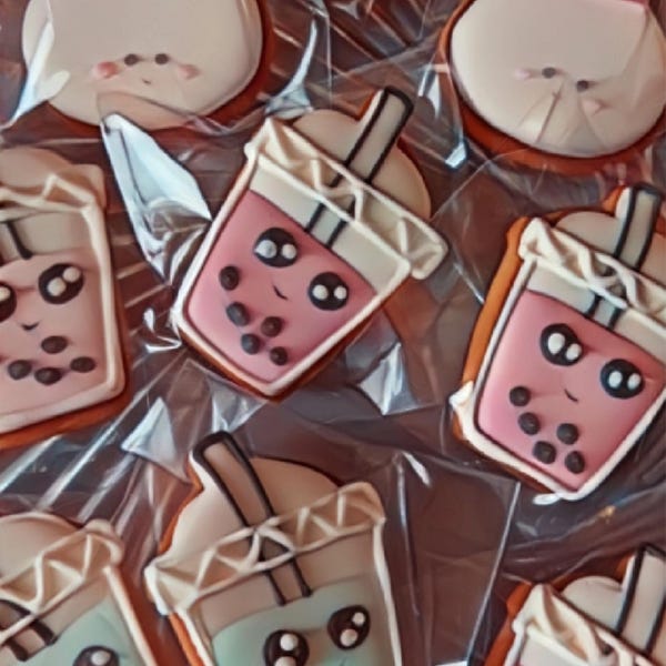 Dumpling and Boba Tea Mini Cookies - Etsy