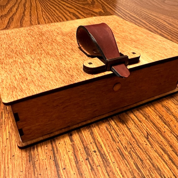 Laser Cut Wooden Book Box Svg File Glowforge Gift Book Box Svg Cricut ...