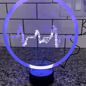 Laser Engraved LED Light up Display/sign, Custom LED Sign-circle - Etsy