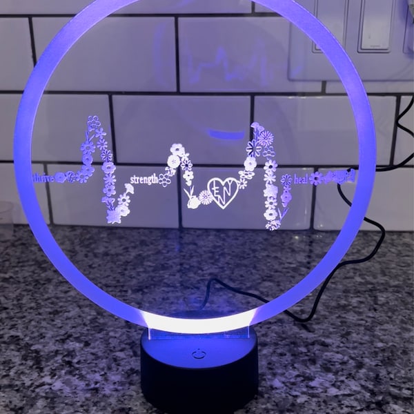 Laser Engraved LED Light up Display/sign, Custom LED Sign-circle - Etsy