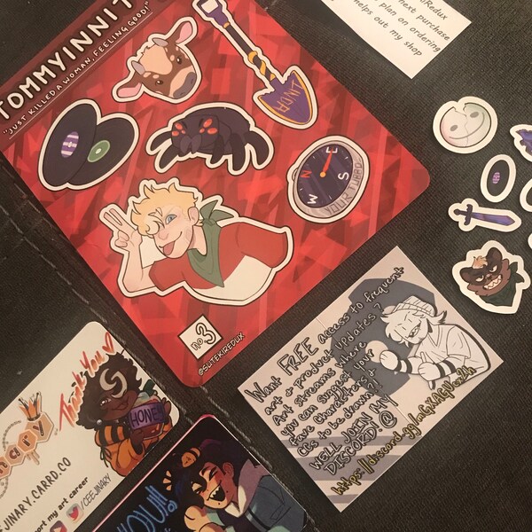 Tommyinnit Sticker Sheet Dream SMP / DSMP L'manberg, Pogtopia, Tubbo ...