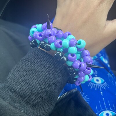 Rainbow Stars Kandi Belt Chain Glitter Scenecore Pride Belt Loop Chain ...