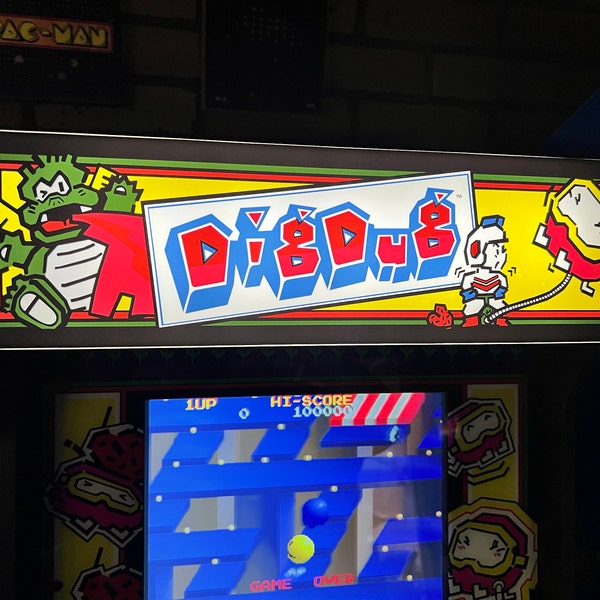 Digdug Atari Arcade Marquee for Reproduction Header/backlit Sign - Etsy