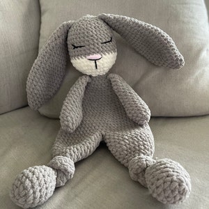 BUNNY Snuggler Plush Lovey Rabbit Security Blanket Toy - Etsy