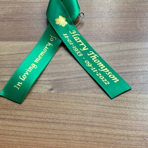 Personalised Funeral Ribbons. in Loving Memory Pre Shaped - Etsy UK