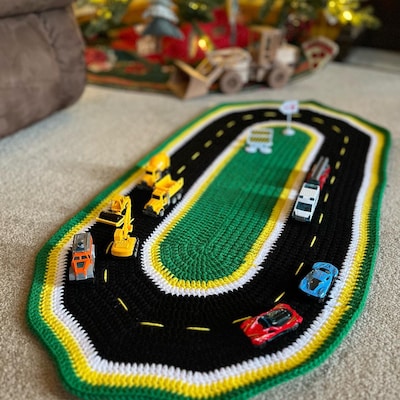 Racetrack Play Mat Rug, Crochet - Etsy