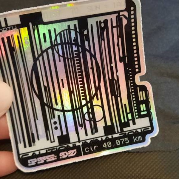 Device Offline Holographic Vinyl Decal Manual Override Cyberpunk Laptop ...