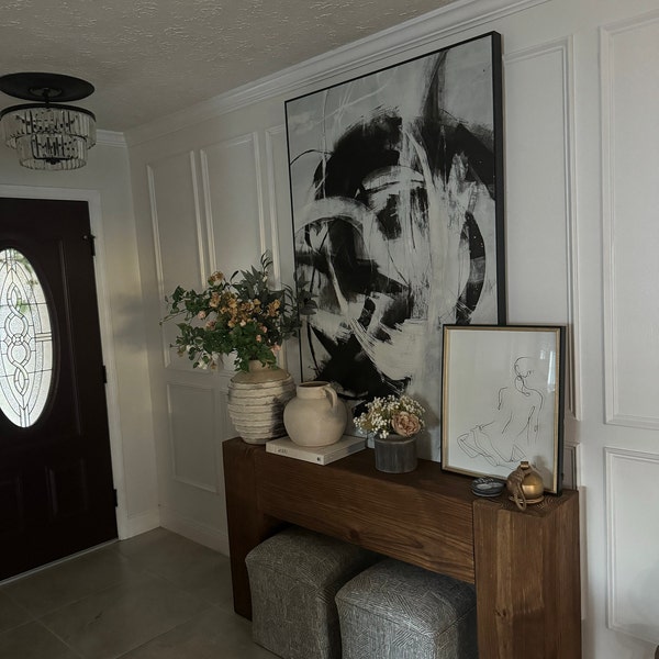 Modern Rustic Console Table Black Espresso (made and Shipped in U.S.A ...