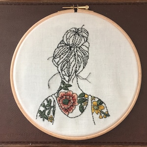 Tattooed Shoulders Modern Embroidery Kit - Etsy