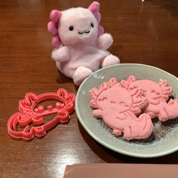 Cute Axolotl Cookie Cutter, Axolotl Gifts, Gift for Mom, Reptile ...
