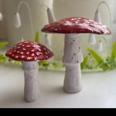 Toadstool Decoration, Ceramic Toadstool, Autumn, Mushroom Decoration - Etsy UK
