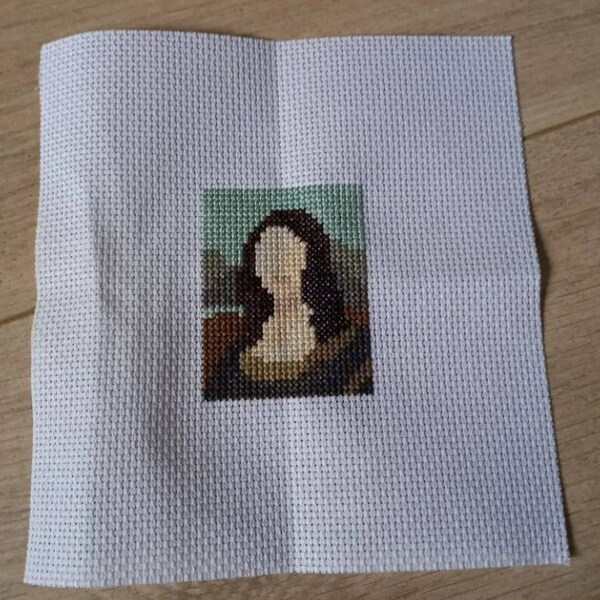 The Mona Lisa Cross-stitch Pattern, Mini Art, PDF Download, Leonardo Da ...