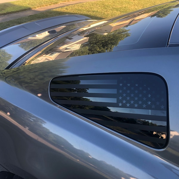 Mustang American Flag Rear Quarter Window Accent Decal (2010-2014)(both ...