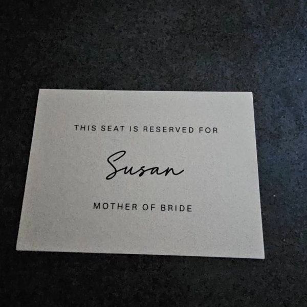 Personalised Wedding Programme Cards - Etsy UK