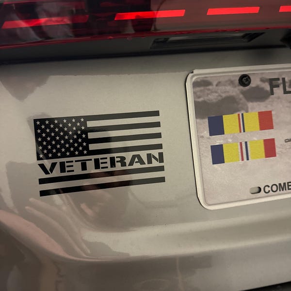 American Flag Decal - Pair of Decals - Premium Vinyl - Subdued/reversed ...