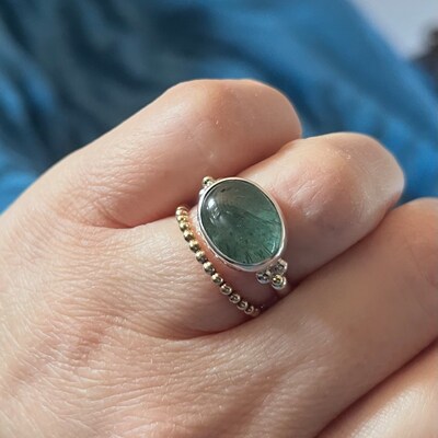 Red Tourmaline Ring, Cherry Tourmaline Ring, Pink Tourmaline Cabochon ...