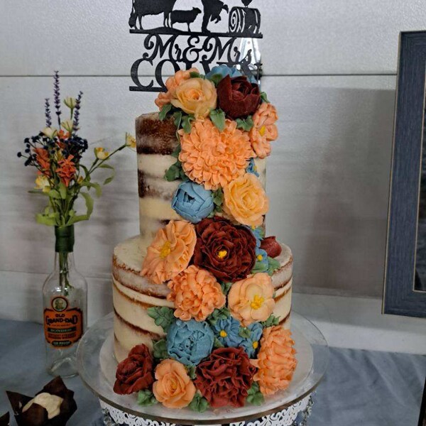 Cowboy Wedding Cake Topper, Country Cake Topper, Western Cake Topper ...