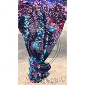 Red/gold Color Changing Sequin Mermaid Reverse Flip Stretch Fabric by ...