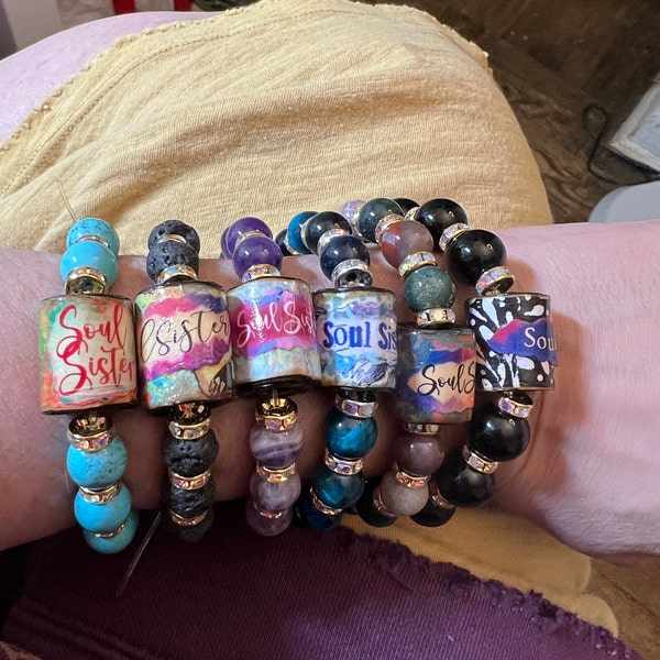 Artisan Word Beads to Inspire Motivate, Large Focal Beads for Jewelry ...