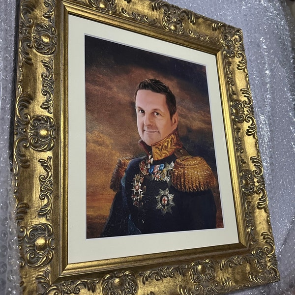 CUSTOM Framed Royal Portrait Painting From YOUR Photo / Personalized ...