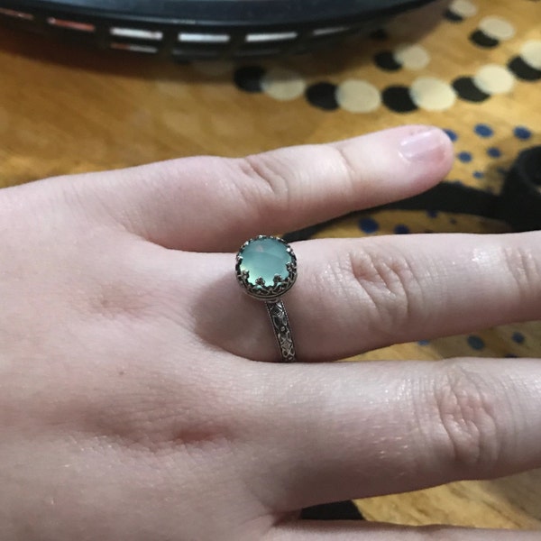 Roxy Ring - Beautiful Gothic Vintage Sterling Silver Floral Band Ring ...