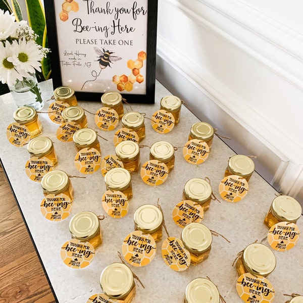 Thank You for Bee-ing Here, Printable Sign, Bee Party Favor Sign ...