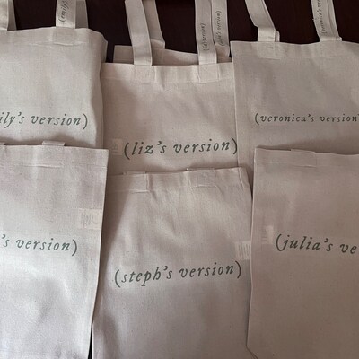 Personalized Script Tote Bag Wedding Welcome Bag Bachelorette Party ...