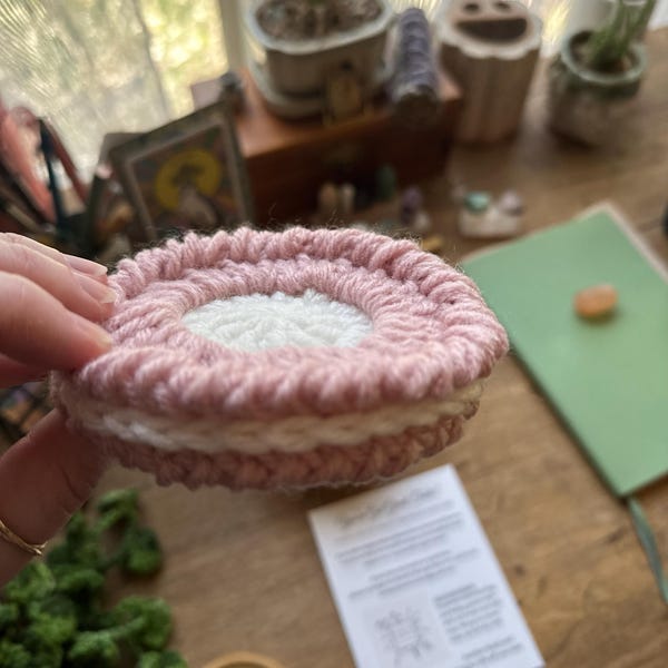 PUMPKIN PIE Crochet Coaster Set of 5, Cute Handmade Housewarming ...