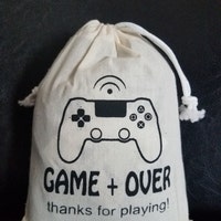 Game OVER BIRTHDAY Thank You Bags With Controller Video Game Thank You ...