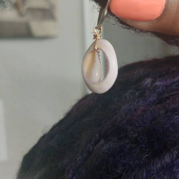 Set of 8 Natural Cowrie Shell Braid Rings, Loc Rings, Brass Rings, Loc ...