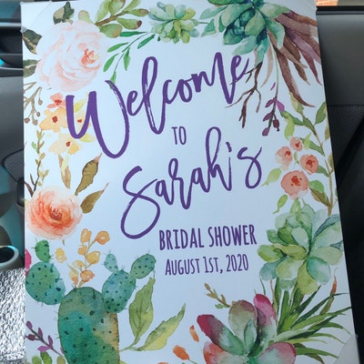 Succulents Welcome Sign Fiesta Welcome Sign Editable - Etsy
