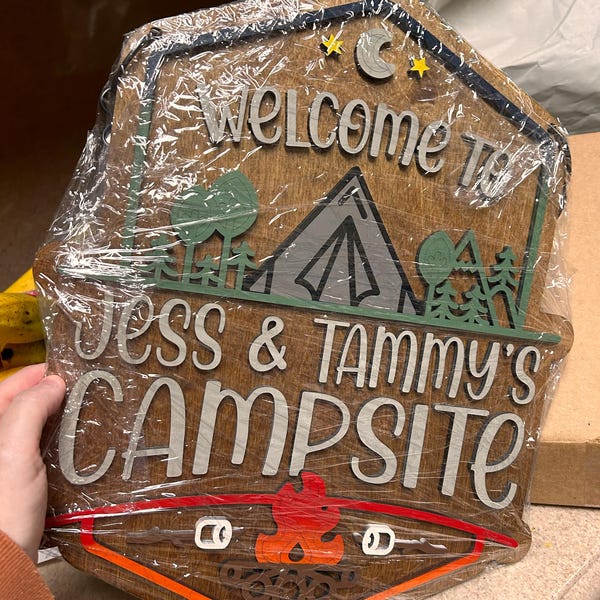 Welcome to Our Campsite | Personalized Camping Sign | Family Name ...