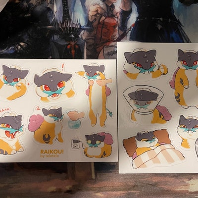Raikou Kitty Waterproof Sticker Sheets 4.25 X 5.5 Inch Glossy - Etsy Canada