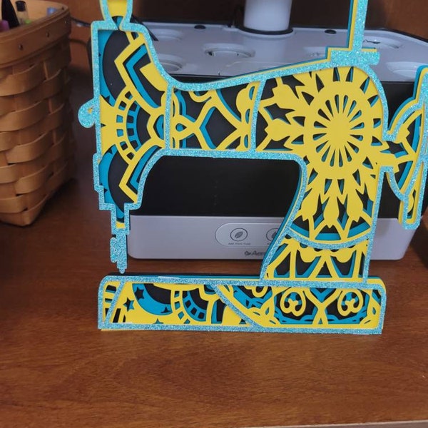 SEWING MACHINE ,3D Mandala ,4 Layers, Svg and Eps Files , Digital ...