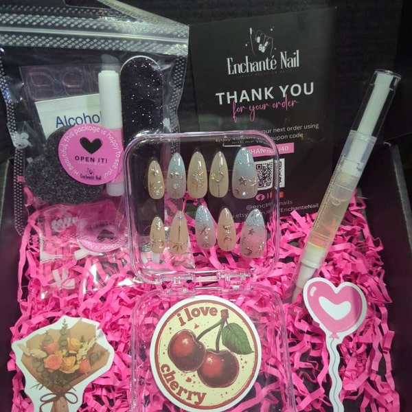 3D Matcha Pup Press-on Nail Set for Daughter, Adorable Nail Art ...