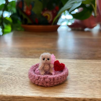 Little Fluffy Cat Crochet. Tiny Cute Kitten a Unique Miniature for a ...