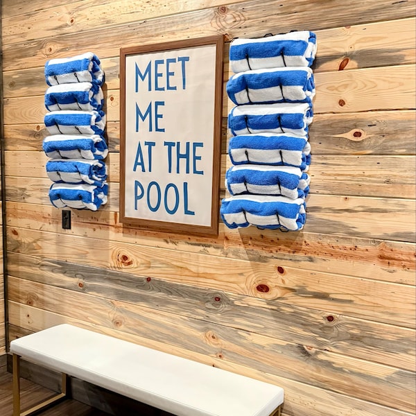 Meet Me at the Pool Poster, Vintage Coastal Typography Art - Etsy
