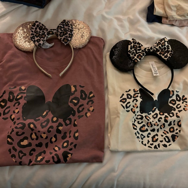 Leopard Print Minnie Shirt, Animal Kingdom Shirt, Women's Disney Shirt ...