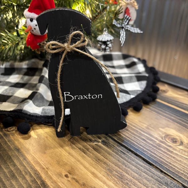 Rustic Personalized Lab 5.25"h/labrador W Name/dog Lover Gift/black Lab ...