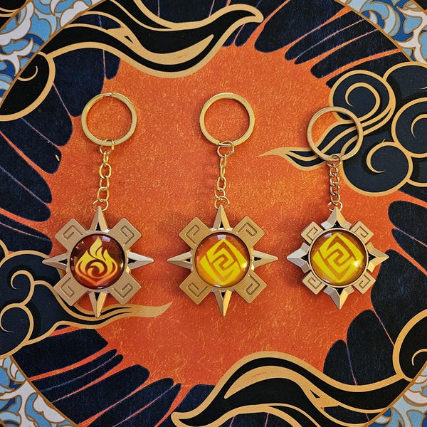 Luminous Genshin Impact Vision Charm Moon Wheel, 7-shifting Serpent ...