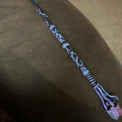 Witch Fairy Wands Wand Crystal Black and Pastel Magic Wand Witch Wand ...