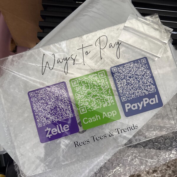 Custom Multi QR Code Sign, Personalized Small Business Social Media QR ...