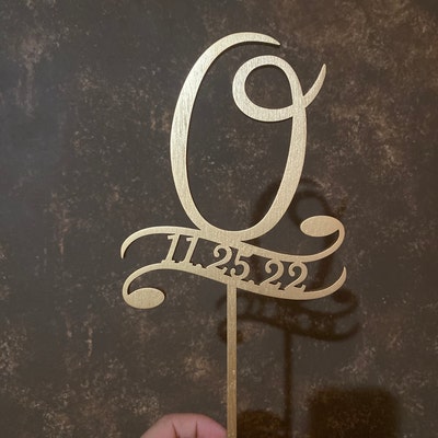 Wedding Cake Topper, Monogram Cake Topper, Custom Initials Wedding Cake ...